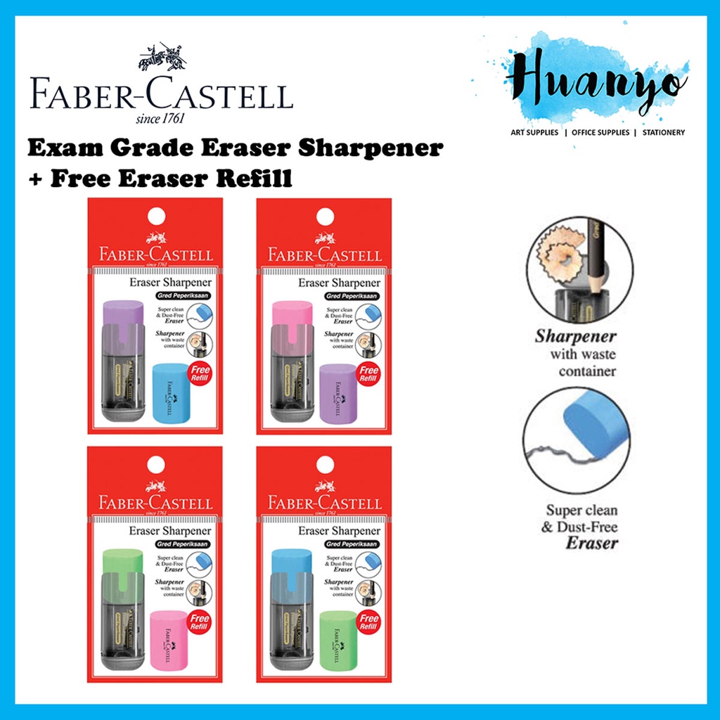 Faber-Castell Exam Grade Dust-Free Eraser Sharpener With Waste ...