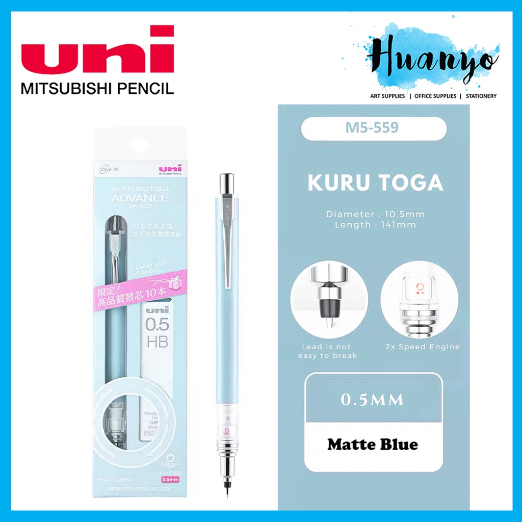 UNI Kuru Toga Limited Edition Advance Mechanical Pencil + Free Lead 0.5MM HB | Pensil Mekanikal ...