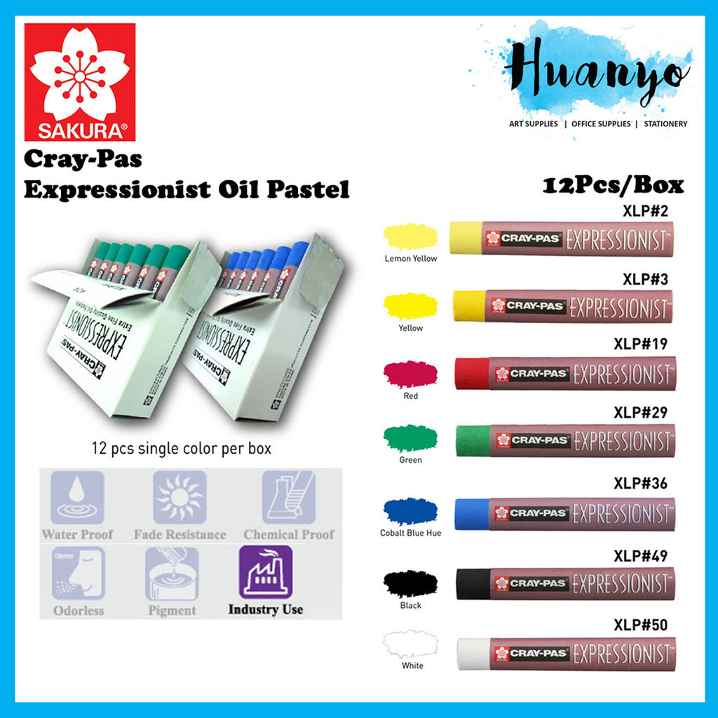 Sakura Cray-Pas Expressionist Oil Pastel Colour (12Pcs/Box)