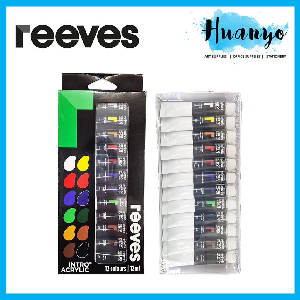 Reeves Intro Acrylic Colour Paint Set of 12 (12ML / Tube) No.0116790