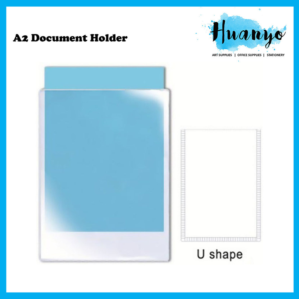 PVC U Shape Transparent Plastic Document Holder Sheet Protactor A2
