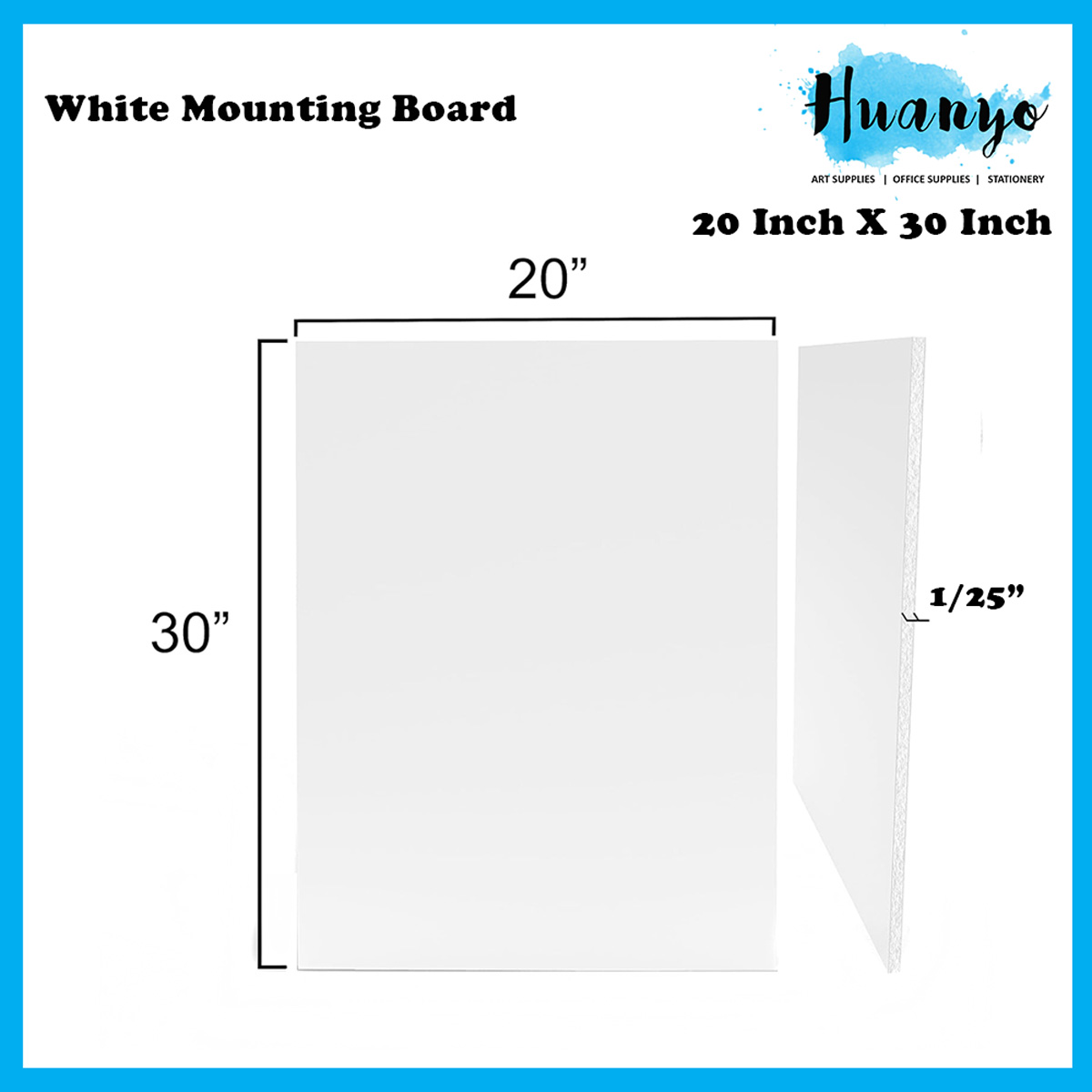 White Mounting Board 20 Inch X 30 Inch (A2+) Per Pcs