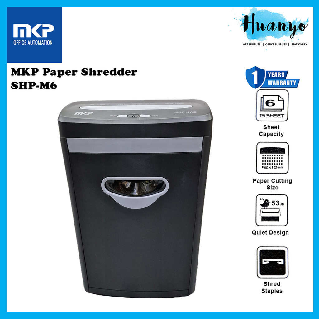 MKP SHP-M6 Paper Shredder with Wastebasket (Cross Cut, Shredder Machine ...