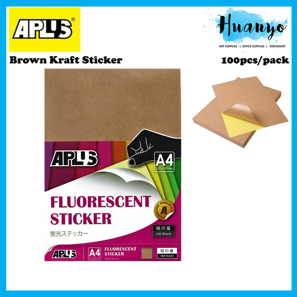 Brown Kraft A4 Easy Peeling Printable White Sticker Paper 150gsm For ...