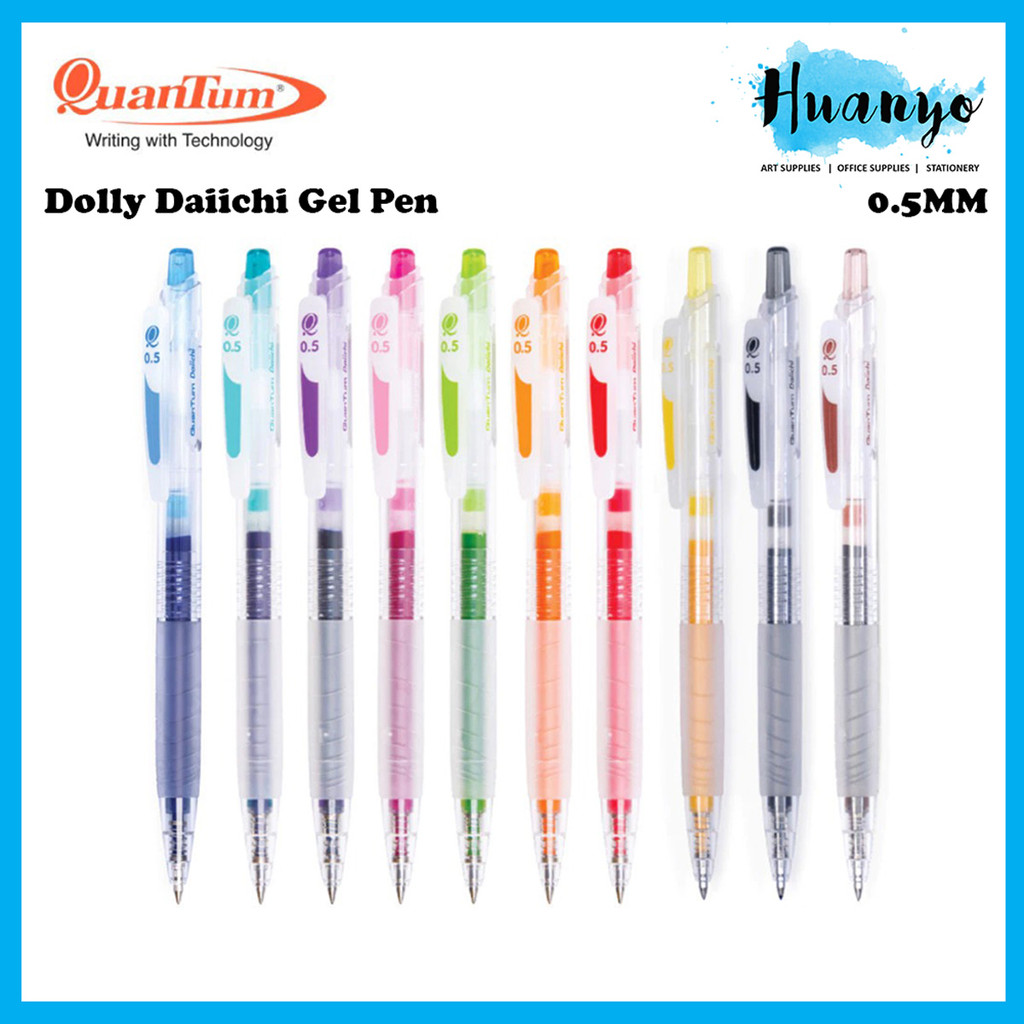 Quantum Dolly Daiichi 0.5MM Retractable Colour Gel Pen Per Pcs