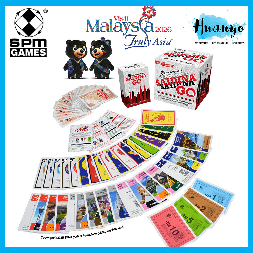 Saidina GO Visit Malaysia Tourism 2026 Edition Card Board Game (SPM222 ...