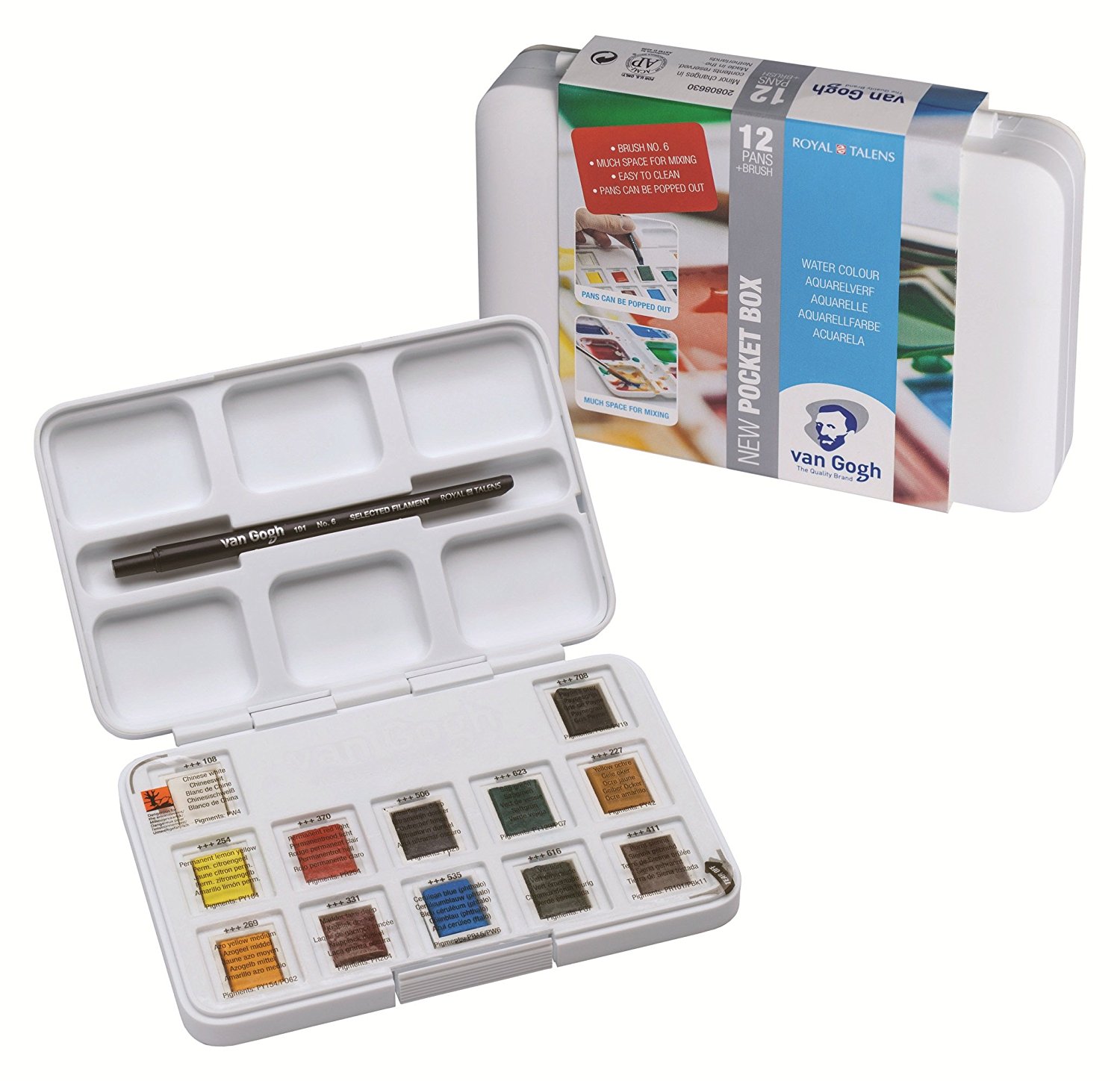 Van Gogh 12 Pan Watercolour Pocket Box