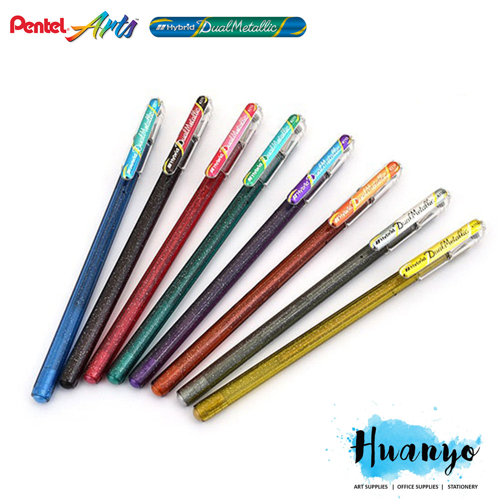 Pentel Hybrid Dual Metallic Gel Pen (Sets of 8)