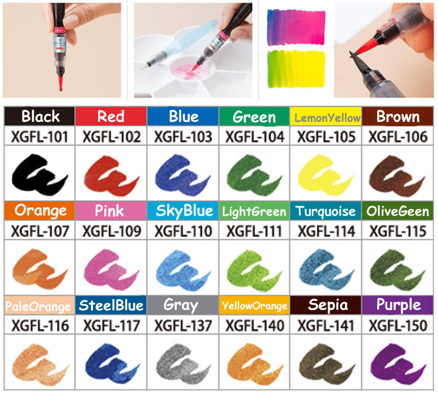 Pentel Arts Color Brush Pen (Pale Orange) XGFL-116X